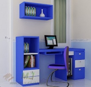 Meja Belajar Anak Warna Biru MJ-MBA26 - Meja Jepara - Meja Jepara